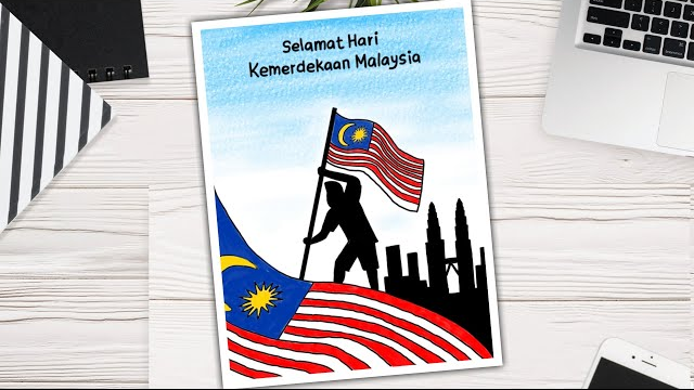 Poster Kemerdekaan 2023 Lukisan dan Kartun