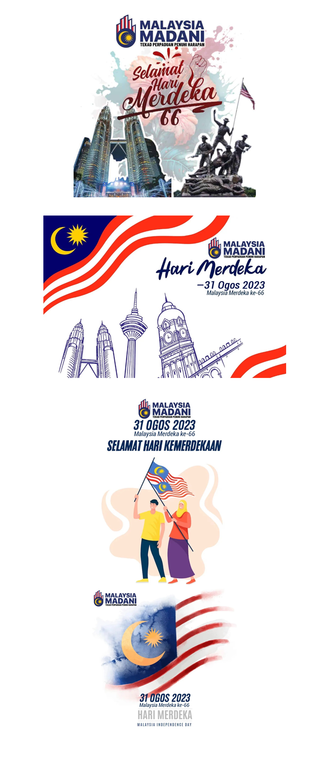 Poster Digital Kemerdekaan 2023 Malaysia: Menggambarkan Semangat ...
